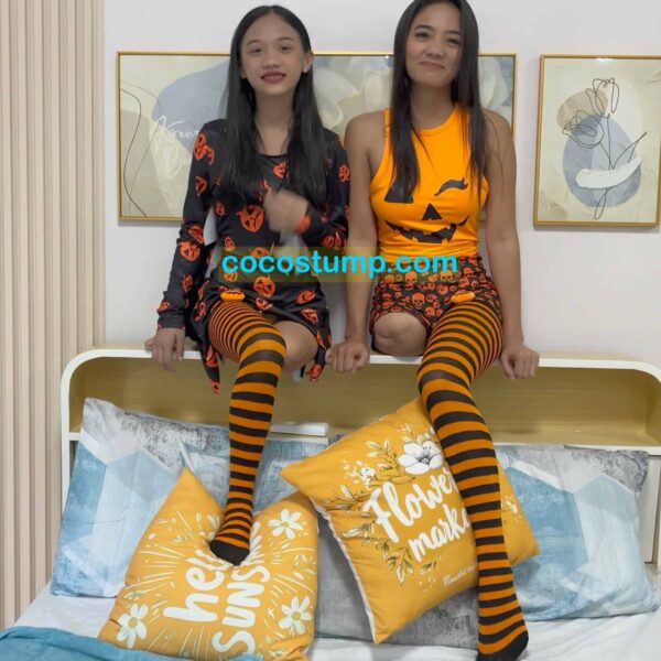 Luna & Cathy orange costumes 4k – cocostump.com